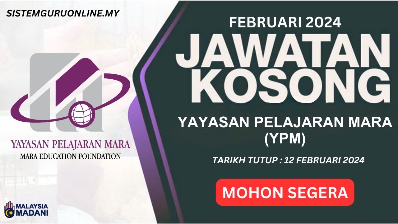Jawatan Kosong YPM MARA Februari 2024