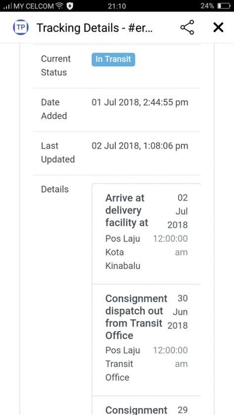 Trackingpos Live Notifications Tracker : Trace Pergerakan Parcel Secara ...