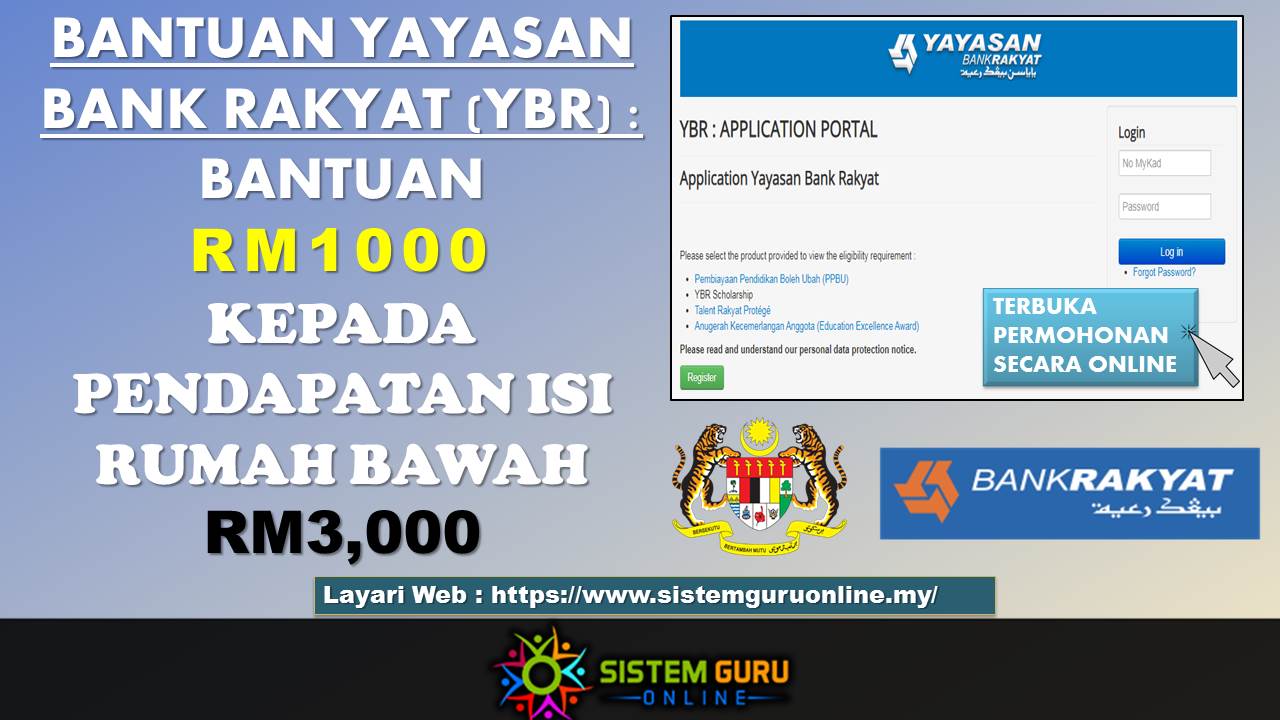 BANTUAN YAYASAN BANK RAKYAT (YBR) : BANTUAN RM1000 KHAS KEPADA ...