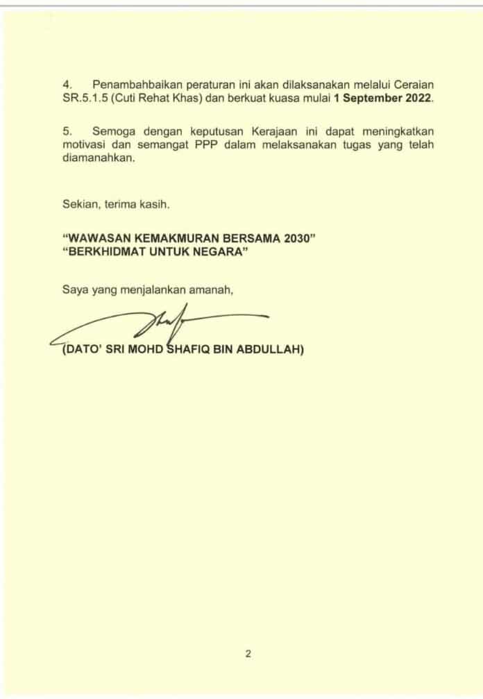 Official Cuti Rehat Khas(CRK) Guru 15 Hari Berkuat Kuasa 1 September ...
