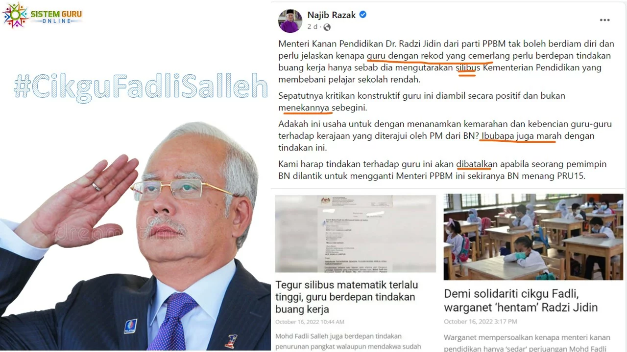 Fenomena Cikgu Fadli Salleh Buka 2 Mata Dato Najib Razak Untuk Tegur Dr ...