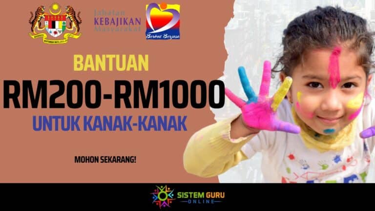 Bantuan Kanak Kanak JKM RM200 Sehingga RM1000