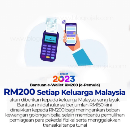 Bantuan E-Wallet RM200 Inisiatif Kewangan Malaysia Madani