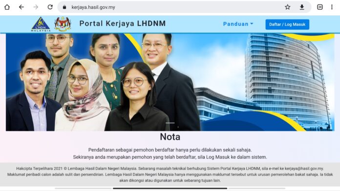 Permohonan Kerja Di LHDN, Mohon Dan Kemaskini Sebelum 31 Mac 2023