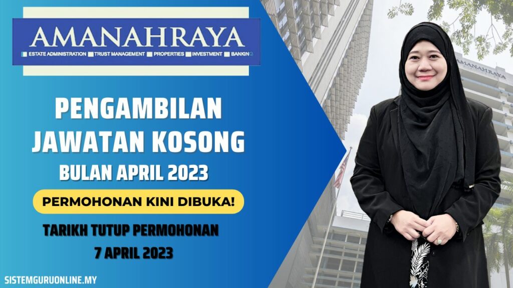 Jawatan Kosong Amanah Raya Berhad Bagi Bulan April 2023