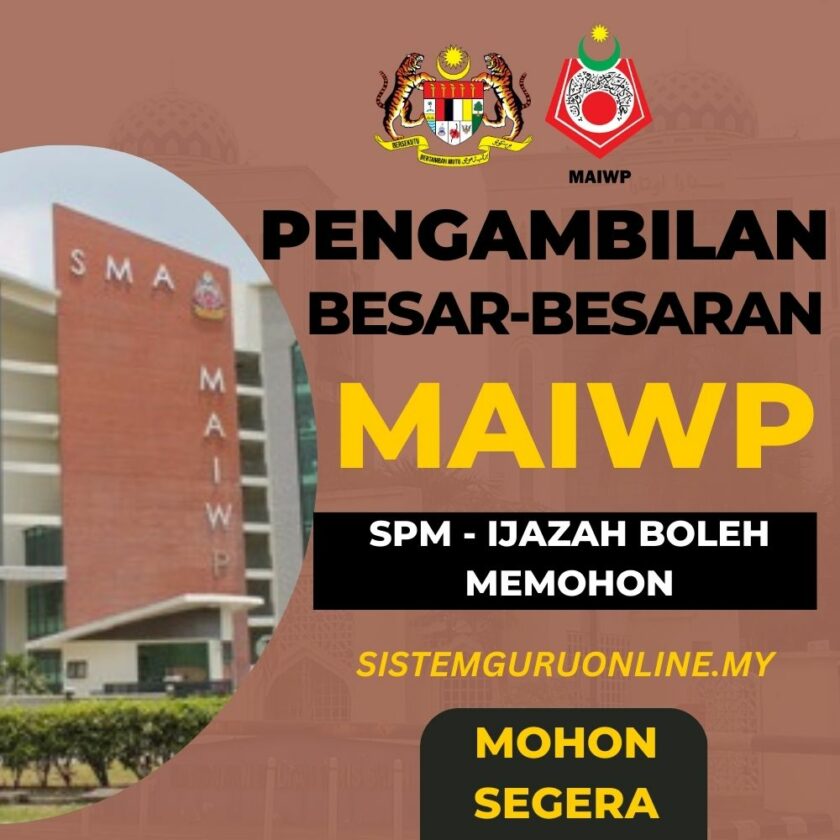 Kerja MAIWP - Jawatan Kosong Besar-besaran Perkhidmatan Awam Di MAIWP