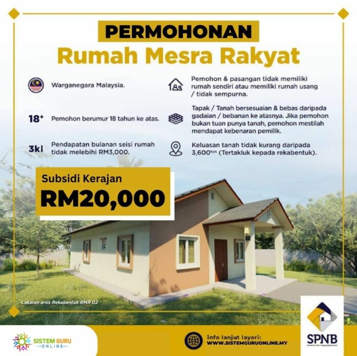 Permohonan Bina Rumah Mesra Rakyat (RMR) SPNB Atas Tanah Sendiri 2023