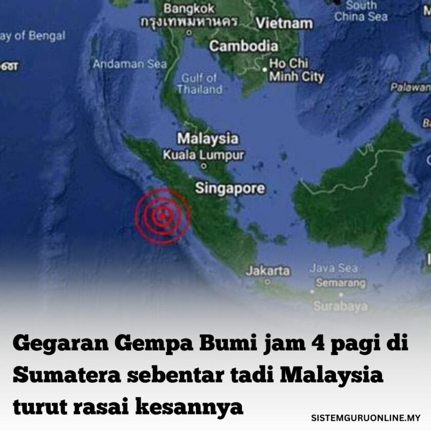 Gegaran Gempa Bumi Jam 4 Pagi Di Sumatera Sebentar Tadi Malaysia Turut ...
