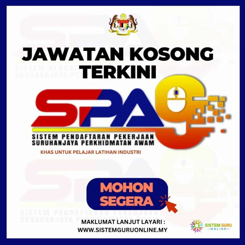 RASMI Jawatan SPA9 Pelajar Latihan Amali/Praktikal