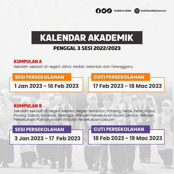 Cuti Sekolah 2023 Takwim Lengkap Sekolah 2023/ 2024
