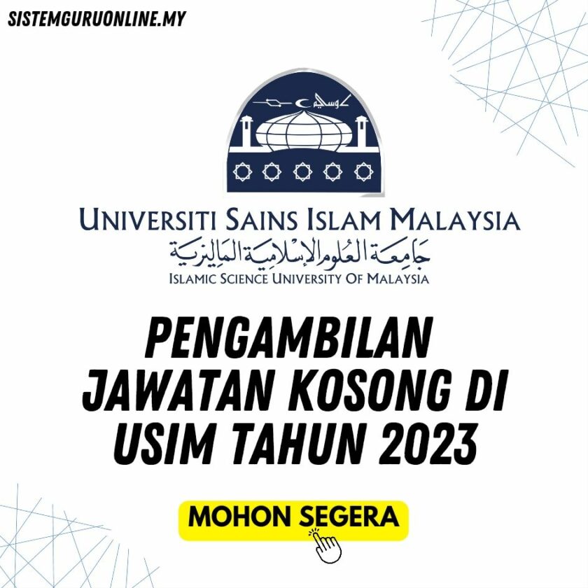 Pengambilan Segera Jawatan Kosong Di USIM Tahun 2023, Mohon Sekarang