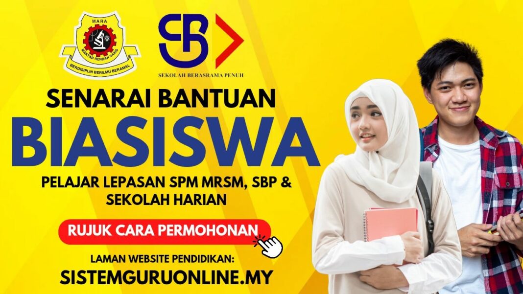 25 Senarai Bantuan Biasiswa Pelajar Lepasan SPM MRSM, SBP & Sekolah Harian
