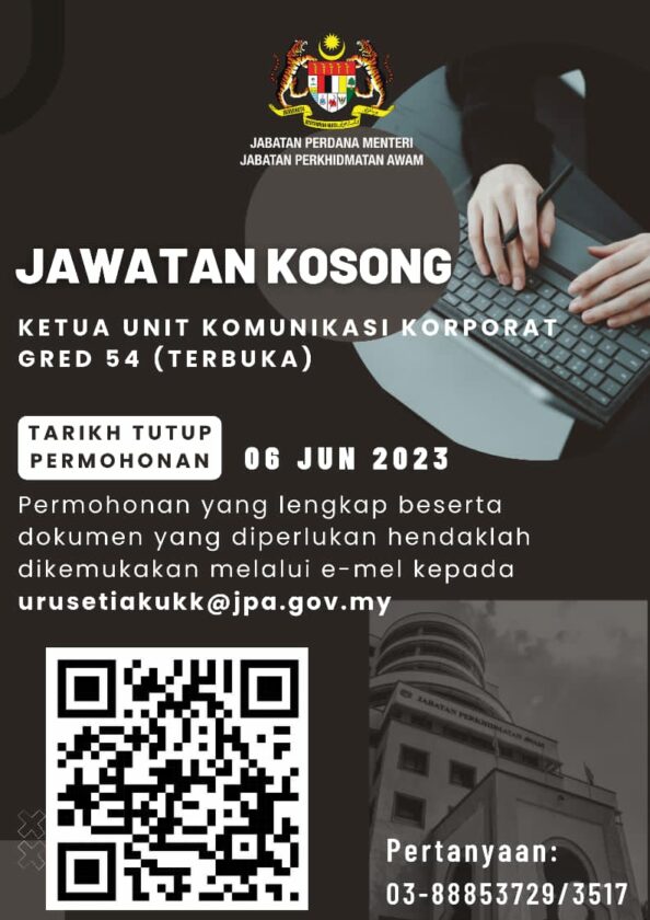 Jawatan Kosong Di Jabatan Perkhidmatan Awam Malaysia (JPA) Tahun 2023