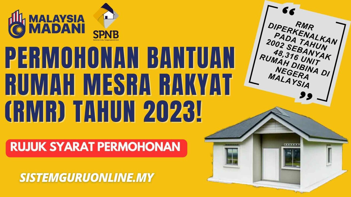Mohon Bina Rumah Mesra Rakyat (RMR) Malaysia Madani Tahun 2023