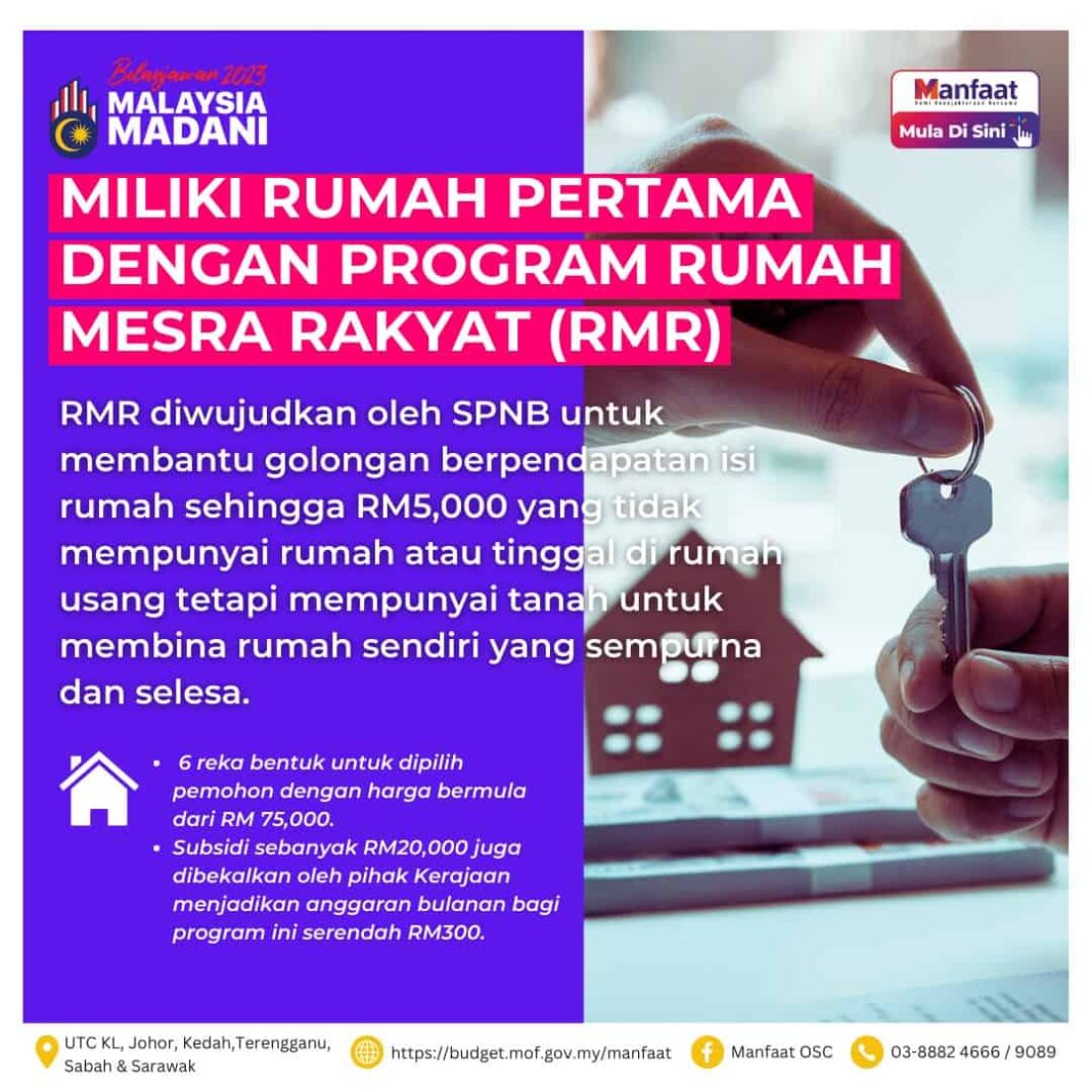 Permohonan Bina Rumah Mesra Rakyat (RMR) SPNB Atas Tanah Sendiri 2023