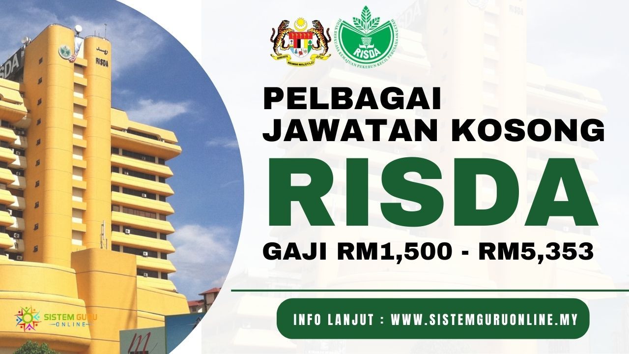RISDA Buka Pengambilan Banyak Jawatan Dengan Gaji RM1,500 – RM5,353