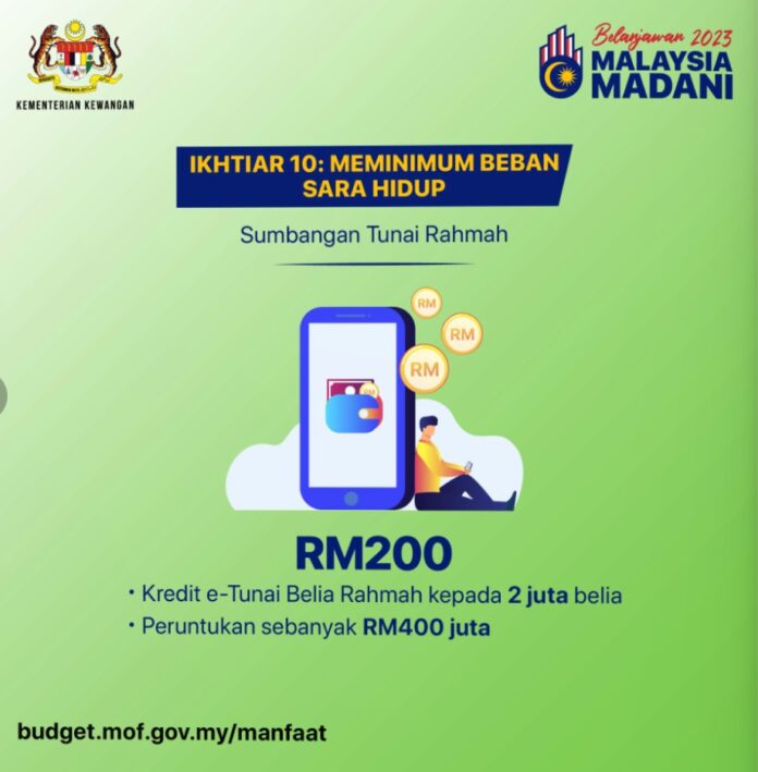 Bantuan E-Wallet RM200 Boleh Ditebus Bermula Hari Ini Bantuan E-Wallet RM200 Boleh Ditebus Bermula Hari Ini