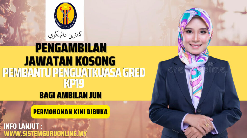 Permohonan Jawatan Kosong Kementerian Dalam Negeri (KDN) Jun 2023