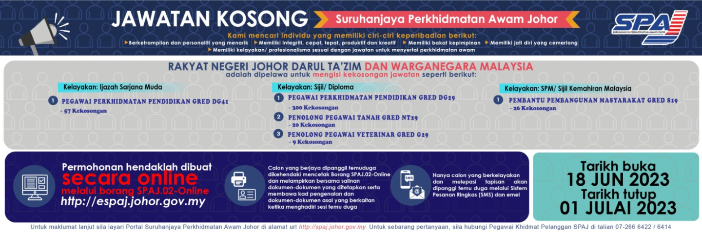 Pengambilan Guru Pegawai Perkhidmatan Pendidikan Gred DG 41,29 Kini Dibuka