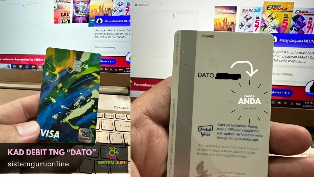 15 Langkah Untuk Dapatkan Kad Visa Debit Touch N Go (TNG) Dengan Title Dato & Datin