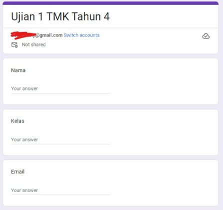 Cara Buat Google Form Kehadiran, Kuiz Dan Lain-lain Serta Cara Untuk ...