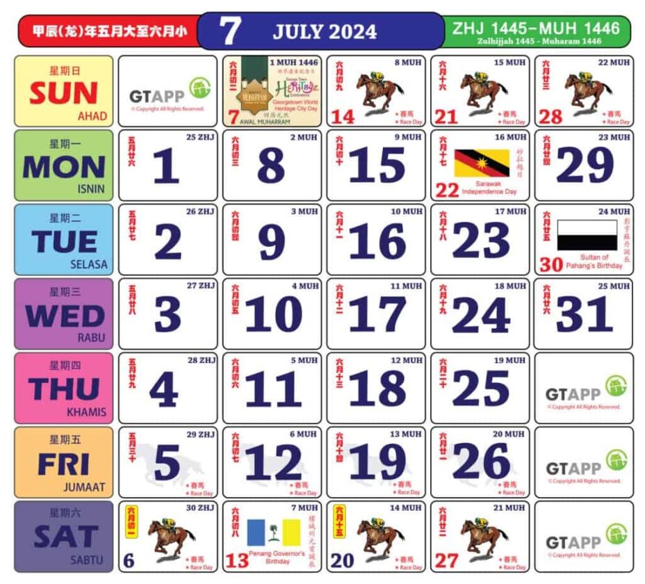 Kalendar Dan Public Holiday 2024 Serta Template Kalendar Yang Anda ...
