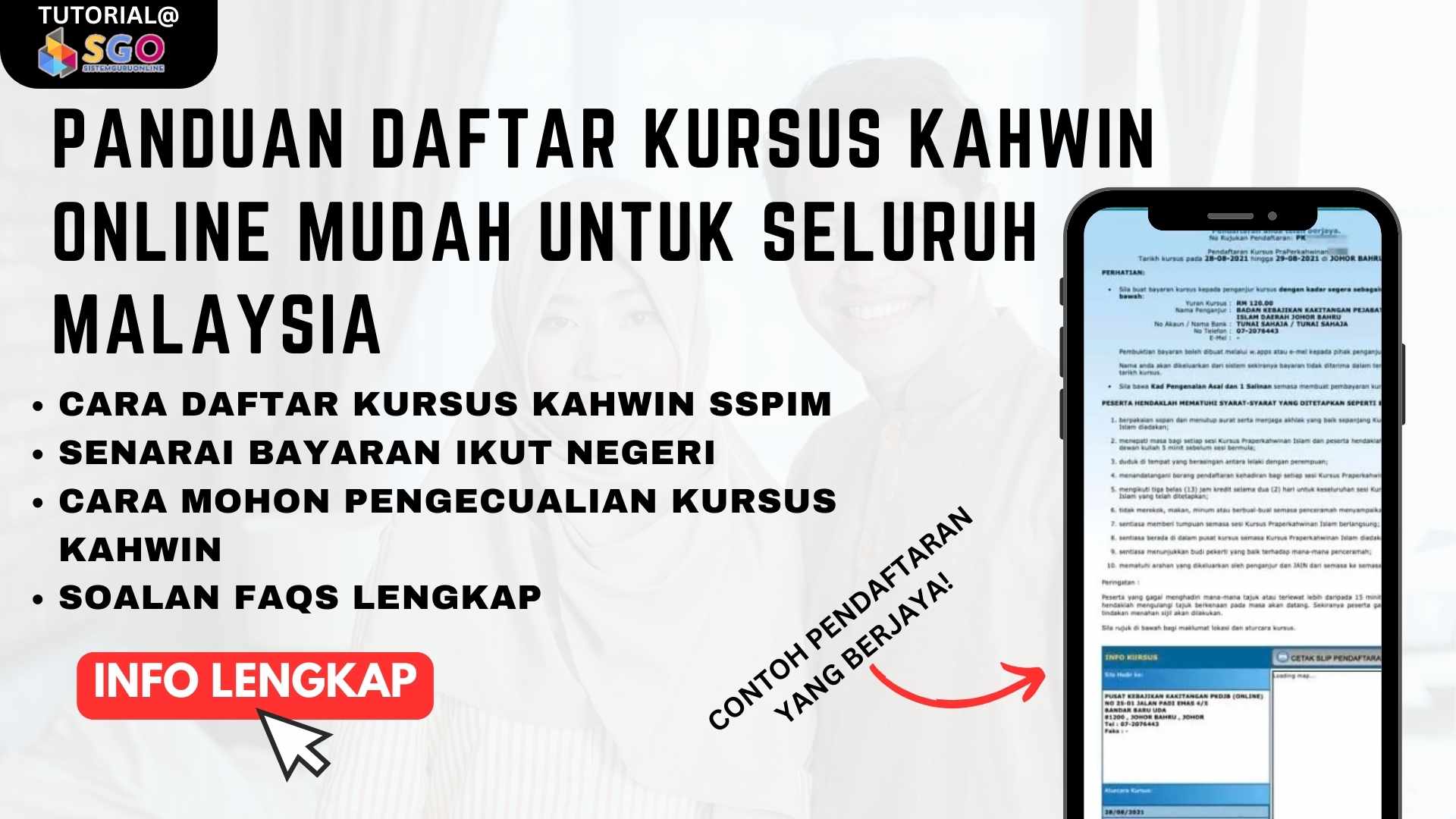 Panduan Daftar Kursus Kahwin Online Mudah Untuk Seluruh Malaysia