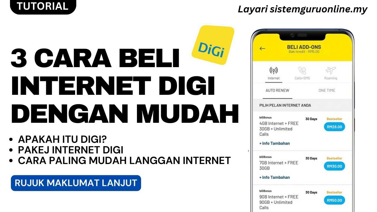 3 Cara Beli Internet Digi Dengan Mudah