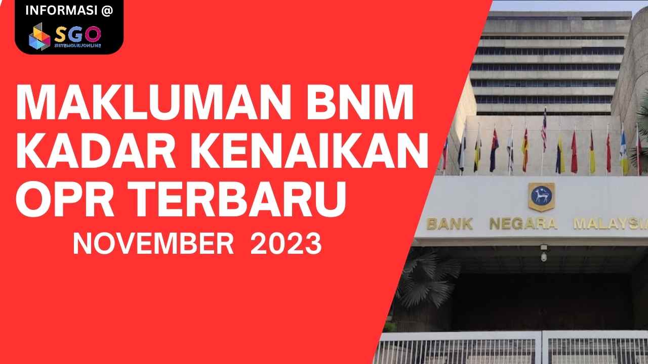Makluman BNM Kadar Kenaikan OPR November 2023