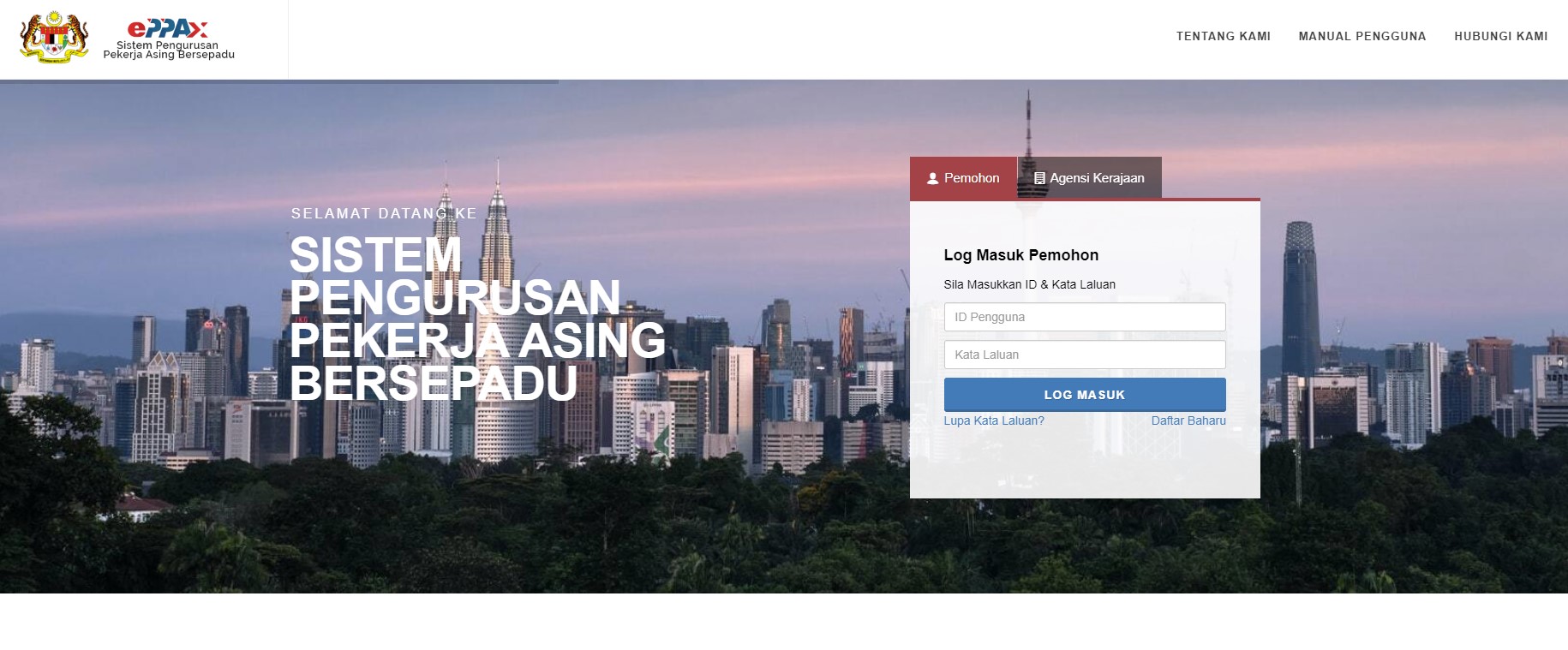 Login EPPAX : Permohonan Dan Syarat Penggajian Pekerja Asing Online