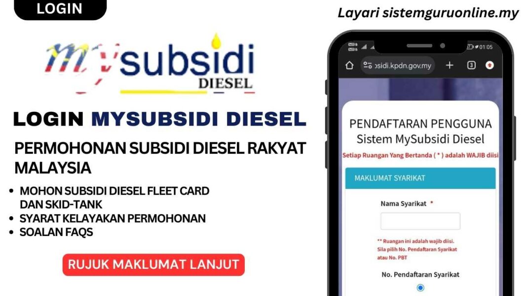 Mysubsidi Diesel Login Serta Cara Mohon Subsidi Diesel KPDNHEP