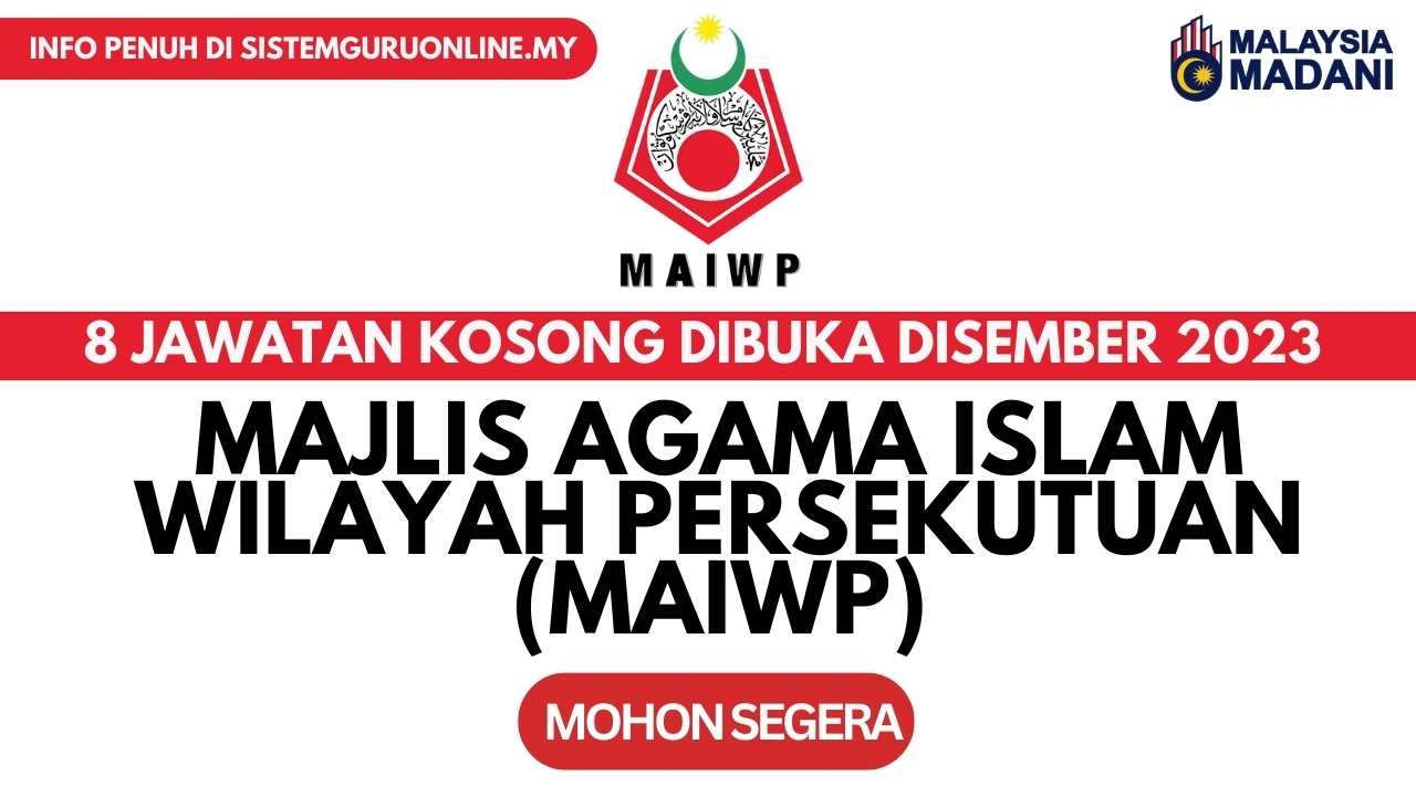 Pengambilan Jawatan MAIWP Disember 2023