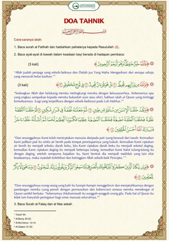 Cara Tahnik Bayi Lelaki Dan Perempuan Serta Doa Tahnik Bayi Ustaz Don