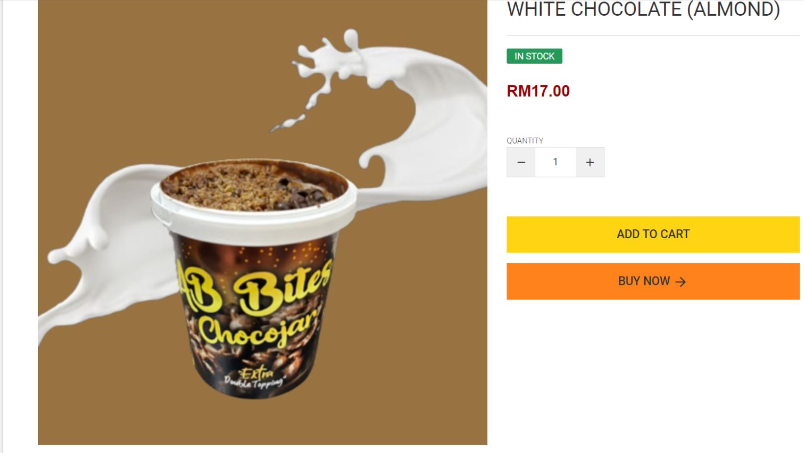 Produk AB Bites: Choco Jar Dengan 2 Perisa White Chocolate & Dark ...