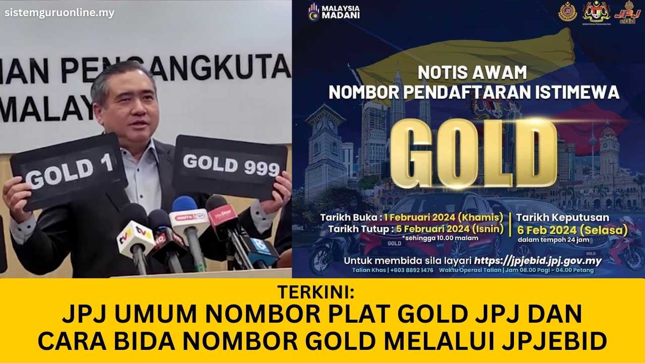 JPJ Umum Nombor Plat Gold JPJ Dan Cara Bida Nombor GOLD Melalui JPJeBid