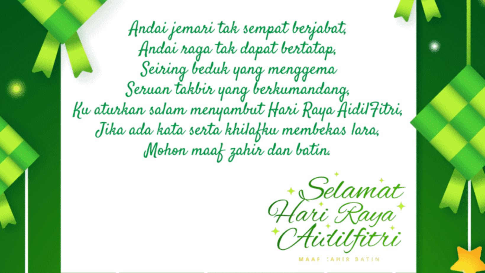 Tarikh Rasmi Hari Raya Aidilfitri 2024