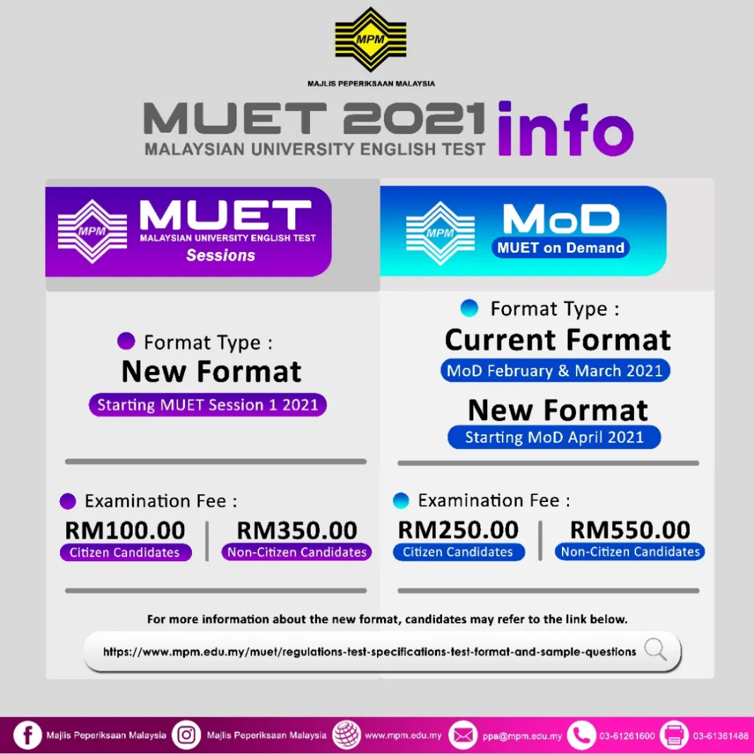 Cara Daftar Dan Semak MUET On Demand (MOD) Online Serta Tarikh Penting MUET