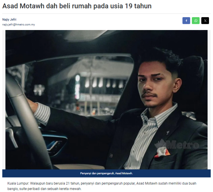 Biodata Asad Motawh - Penyanyi Remaja Viral
