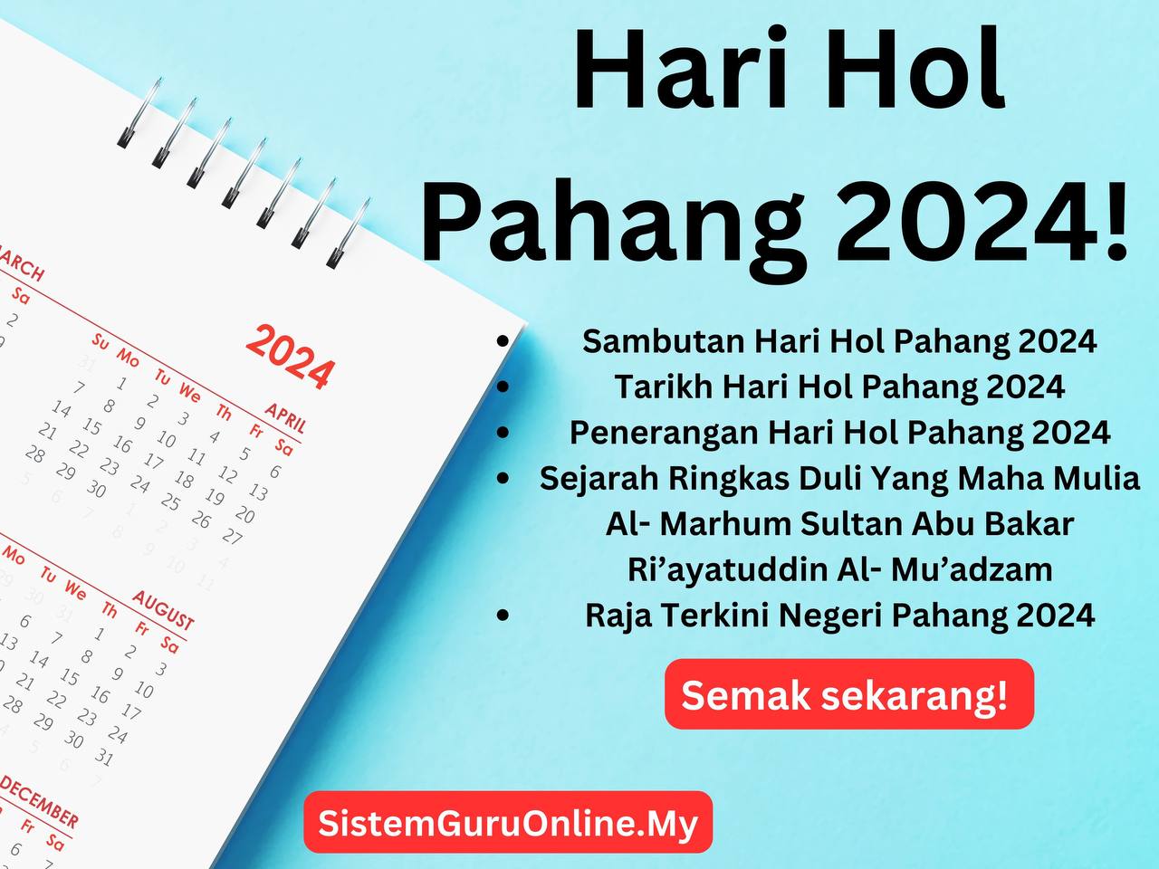 Hari Hol Pahang 2024
