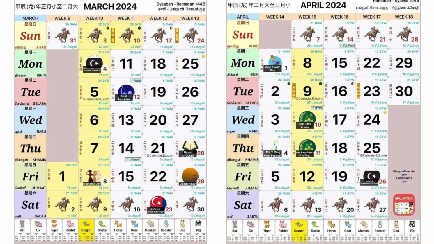 Tarikh Puasa Ramadan 2024 Di Malaysia