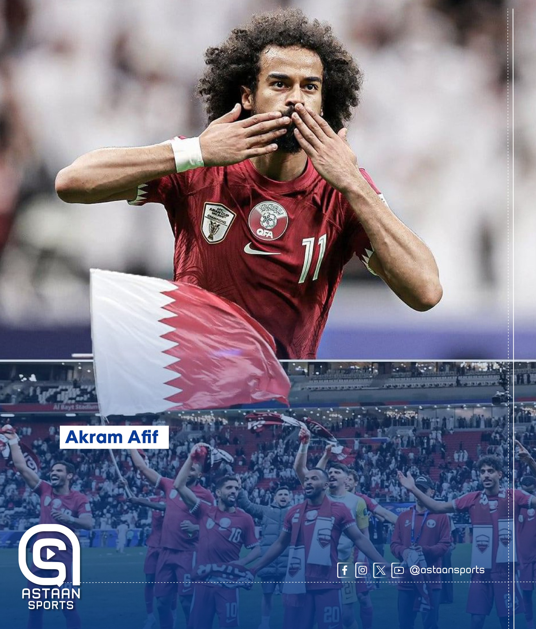 Biodata Akram Afif - Pemain Kebangsaan Qatar