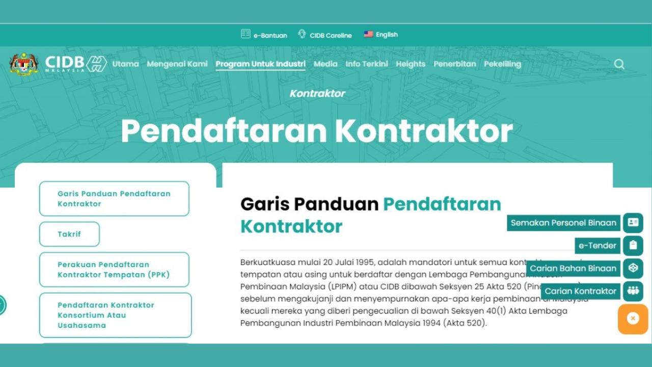 Panduan Dan Cara Daftar CIDB Online Serta Cara Renew CIDB Online