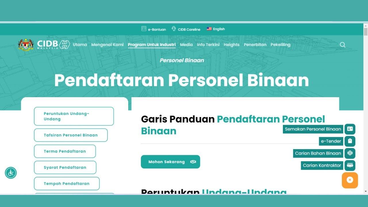 Panduan Dan Cara Daftar Cidb Online Serta Cara Renew Cidb Online