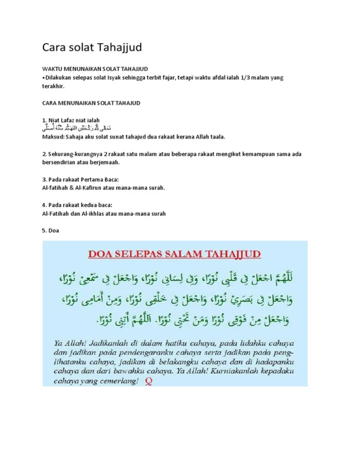 Panduan Amalan Qiamullail Malam Dan 10 Hari Terakhir Ramadan