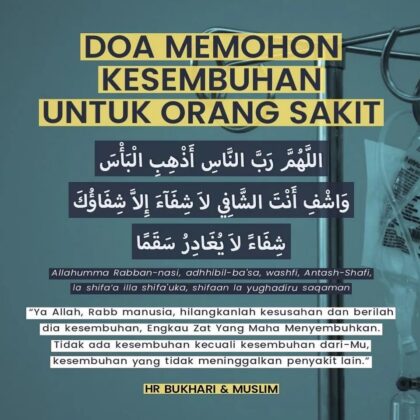 5 Bacaan Doa Sembuhkan Penyakit Dan Selawat Syifa'