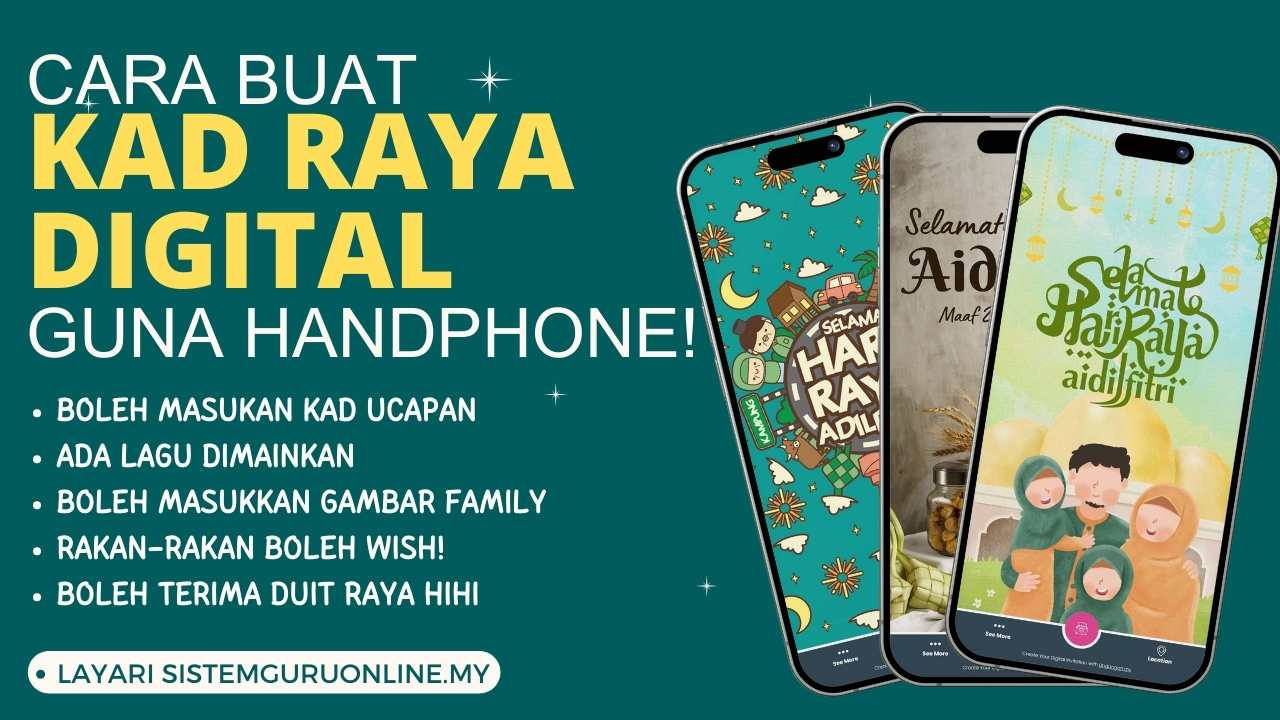 Cara Buat Kad Raya Digital Guna Handphone