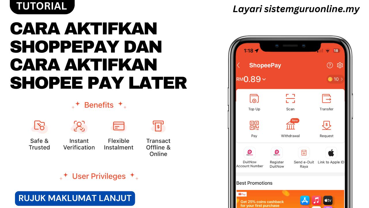 Cara Aktifkan Shopeepay Dan Cara Aktifkan Shopee Pay Later