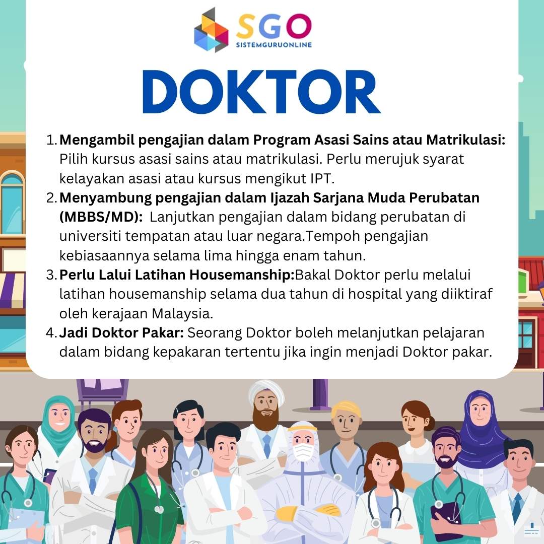 Panduan Laluan Kerjaya Doktor Bagi Pelajar Lepasan SPM