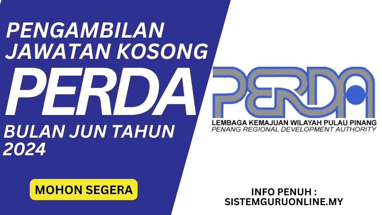 Pengambilan Jawatan Kosong PERDA Jun 2024