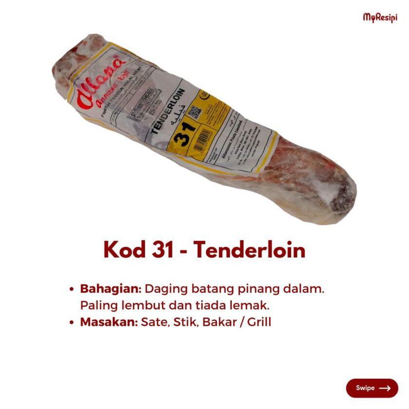 Senarai Nombor Kod Daging Allana Serta Cara Masakan Dan Bahagian Daging ...